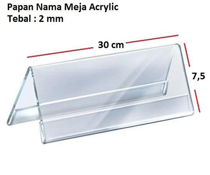 Name Table Acrylic 30 Cm