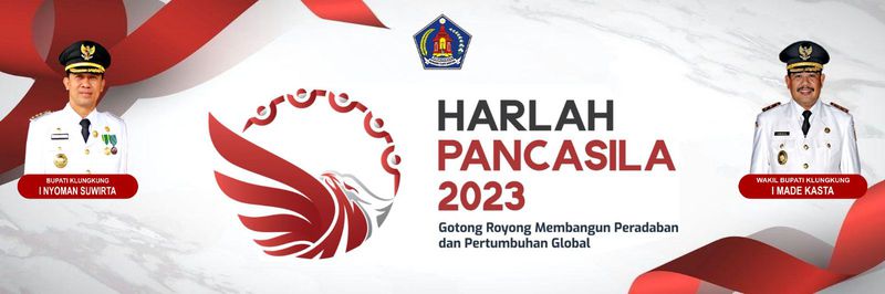 Spanduk HARLAH PANCASILA 2023 1meter x 1 meter