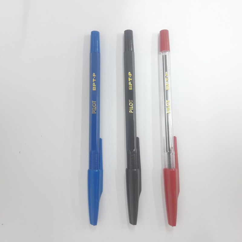 Stainless Tip Ball Point Pen Pilot - Merah - 1 Box