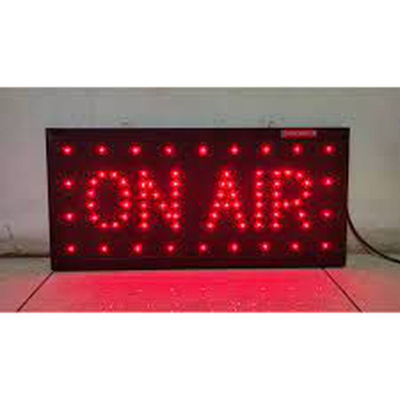 Papan Tulisan Lampu Led Sign Display ON AIR MERAH Vlog Studio OK