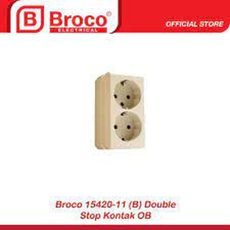 Double Stop Kontak OB (Cream) 15420 Broco