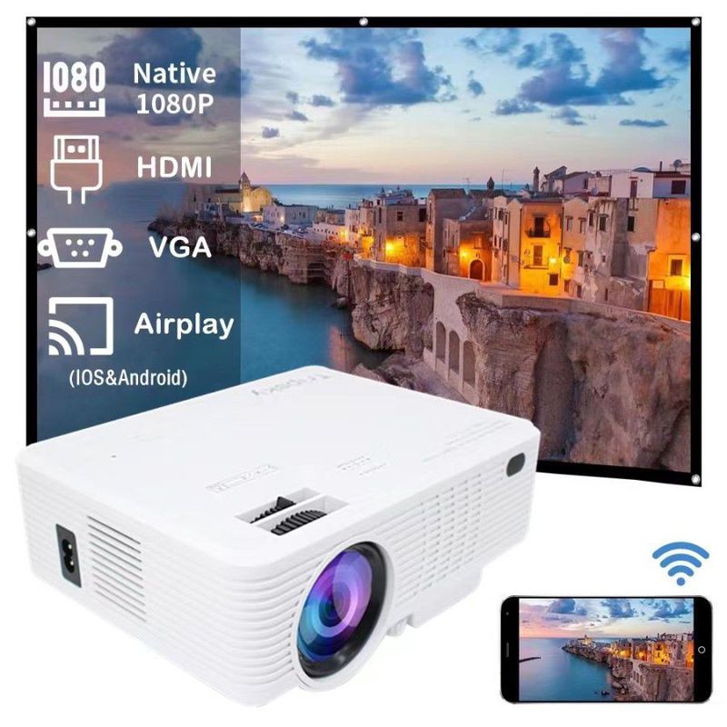 LCD MINI PROJECTOR/Proyektor 1080p Full HD T3-Airplay