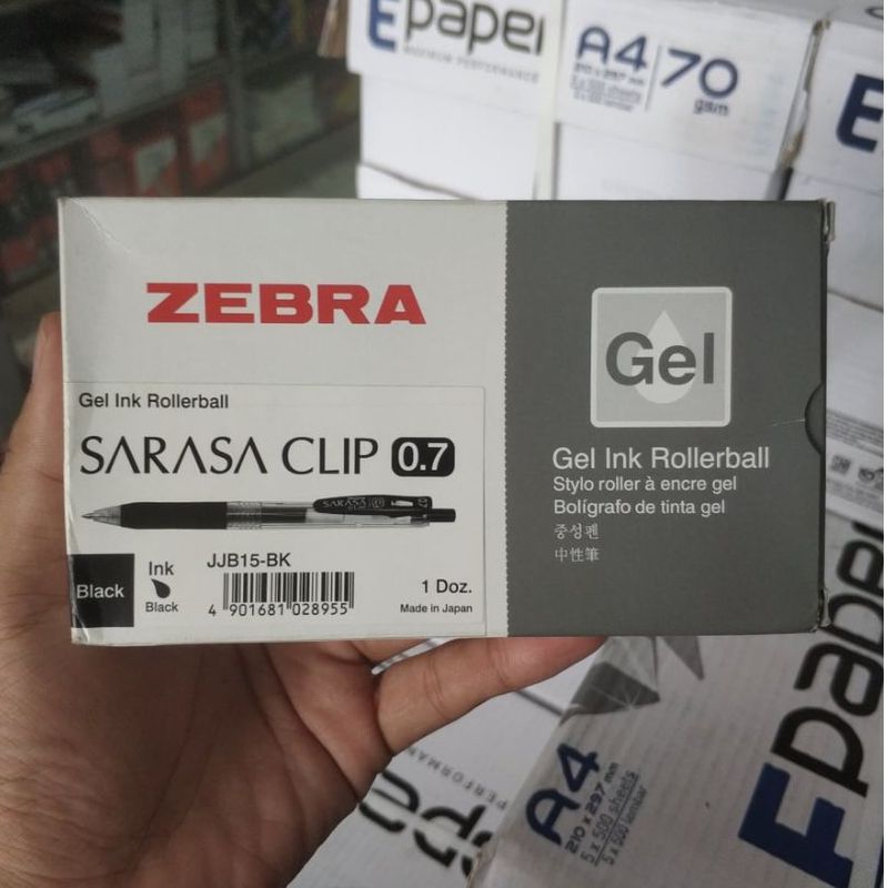Pulpen Zebra Sarasa clip 0.7 mm warna biru - pcs