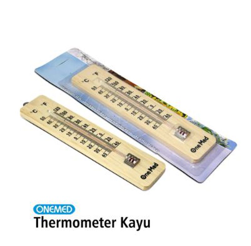 Thermometer Ruang Kayu Onemed - Alat Pengukur Suhu Ruangan