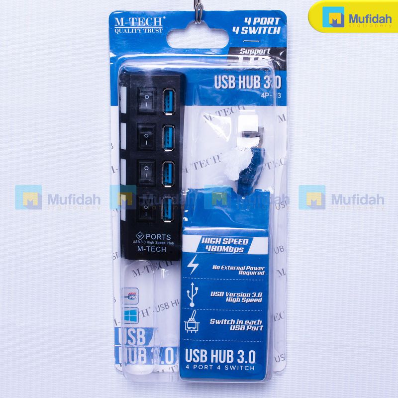 USB HUB 3.0 M-Tech 4 Port