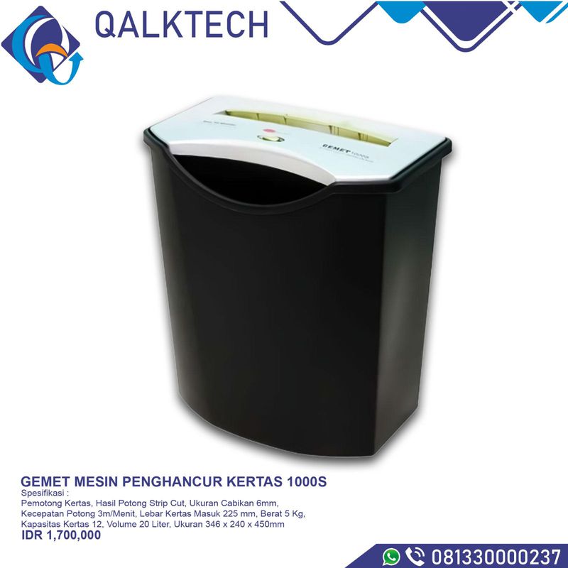 GEMET MESIN PENGHANCUR KERTAS 1000S