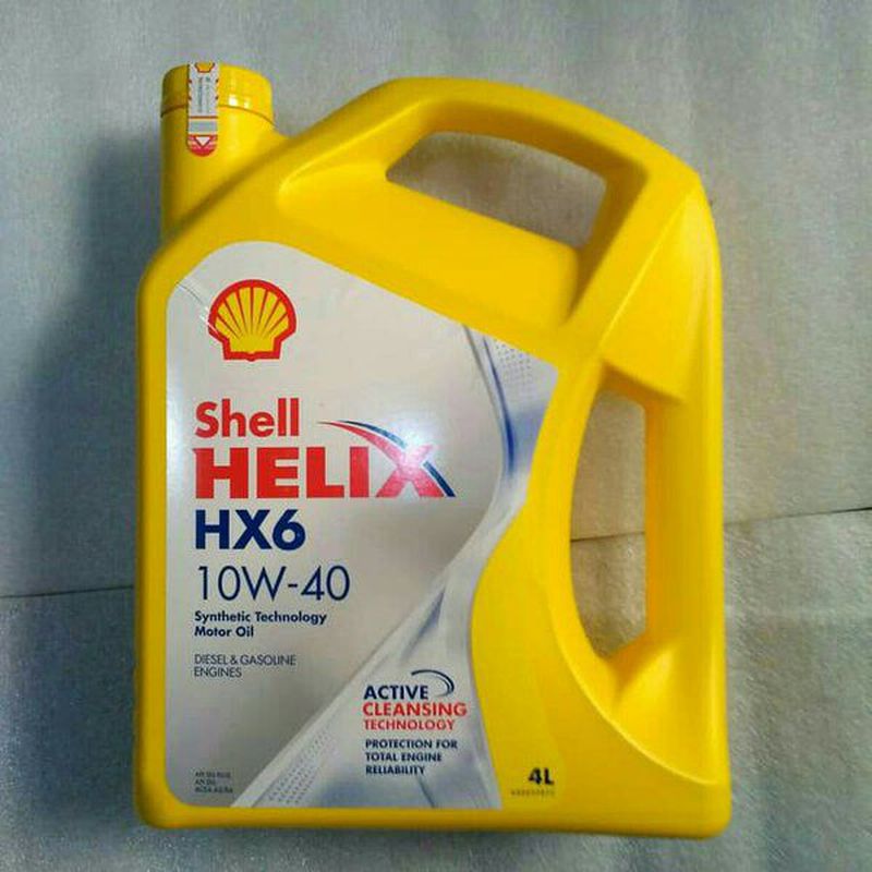 OLI MESIN MOBIL SHELL HX6 SAE 10W-40 KEMASAN 4 LITER