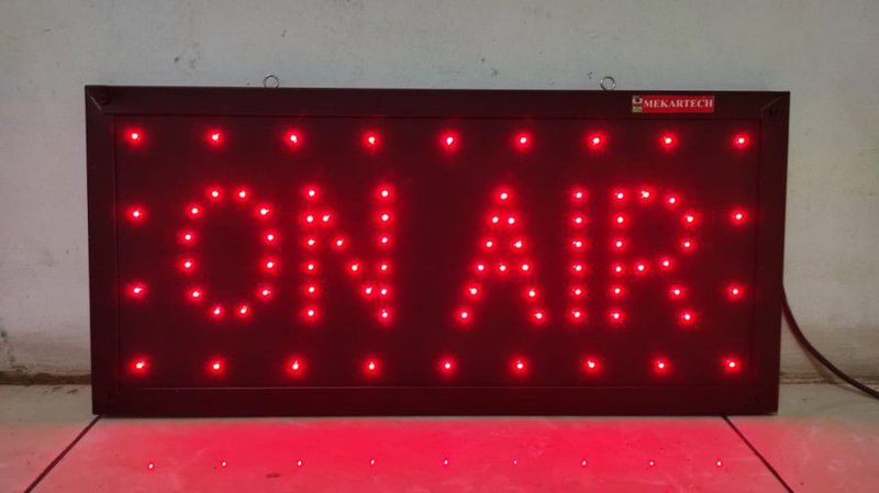 Papan Tulisan Lampu Led Sign Display ON AIR MERAH Vlog Studio OK