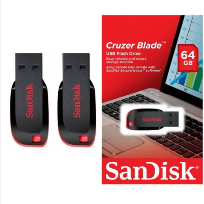 Flashdisk Sandisk Cruzer Blade 64gb ORIGINAL