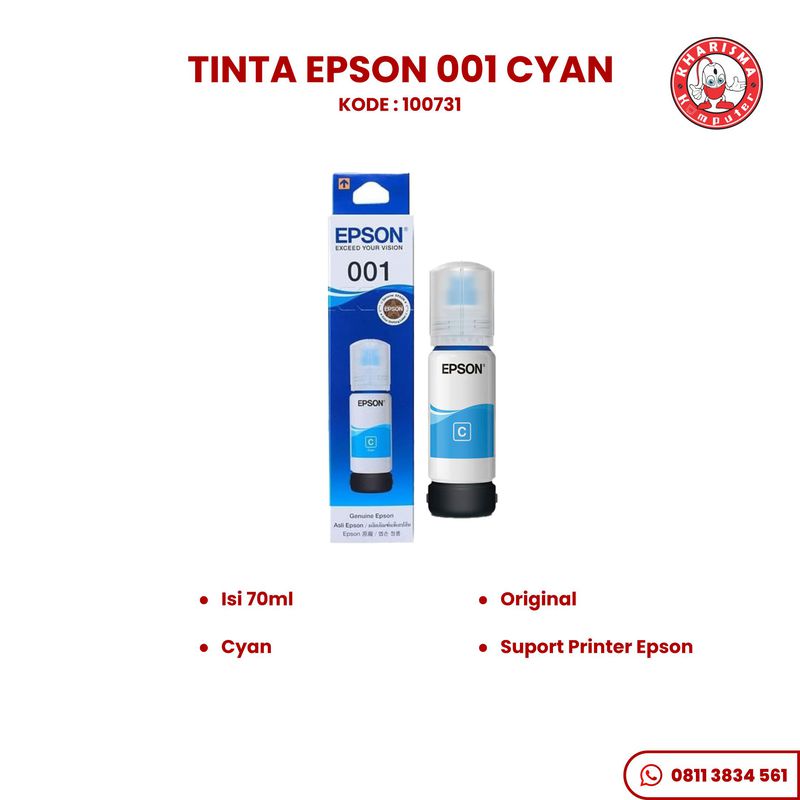Tinta Printer Epson 001 Cyan