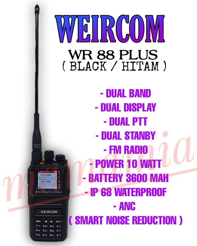 HT Weircom WR88plus Dual Band 10Watt