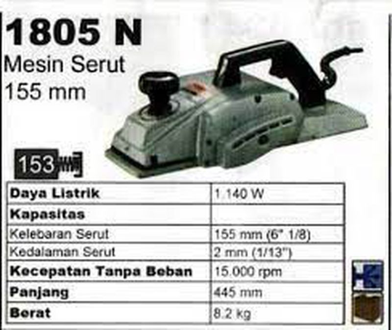 Mesin Planer / Ketam Robot Makita 1805 N