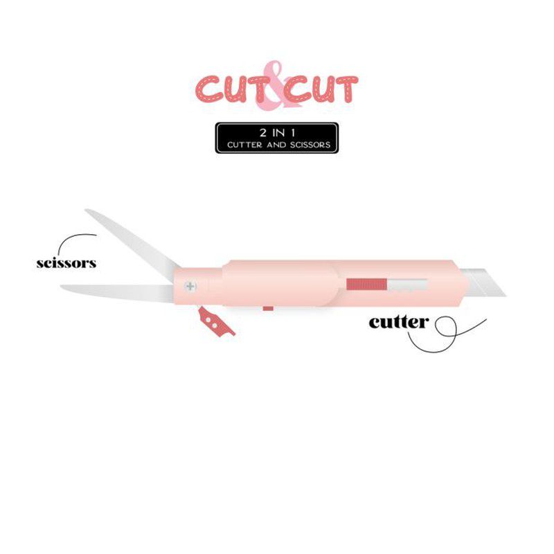 Paperie Lab - Cut & Cut 2in1 Cutter and Scissors - Hijau Muda