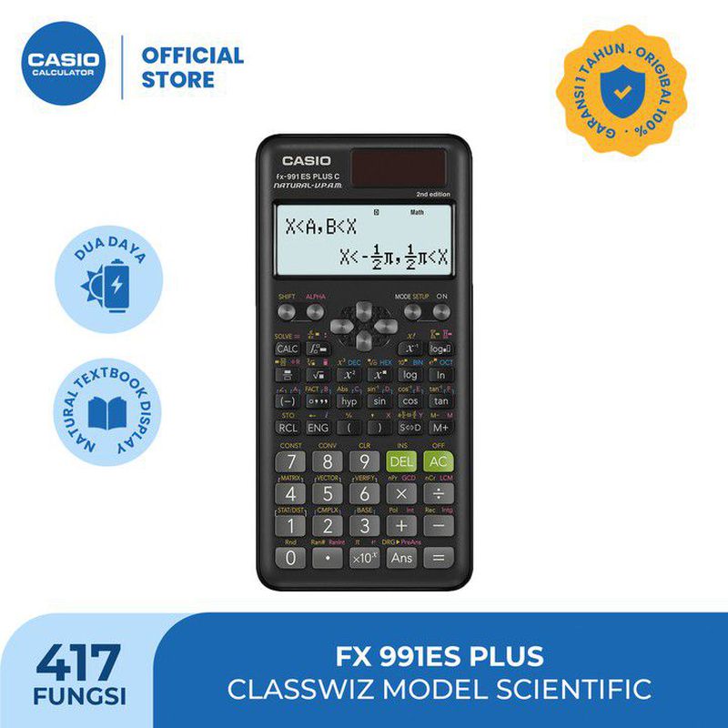 Kalkulator Casio FX 991 ES Plus - Hitam