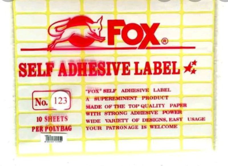 Label kecil uk no 123