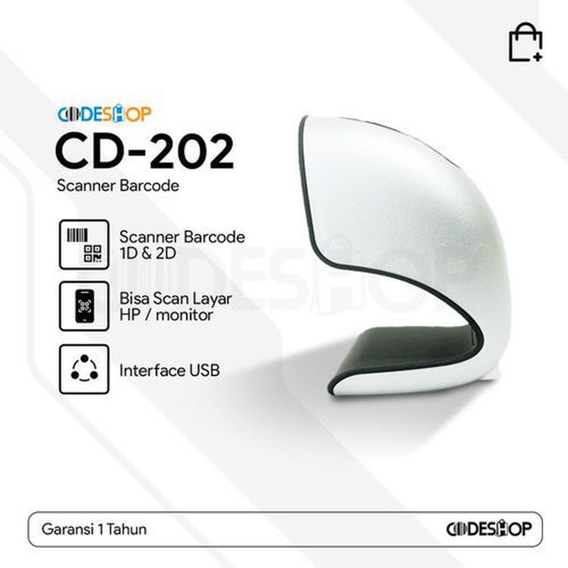 SCANNER CODE BARCODE CD202 CODESHOP CD202 USB 1D & 2D