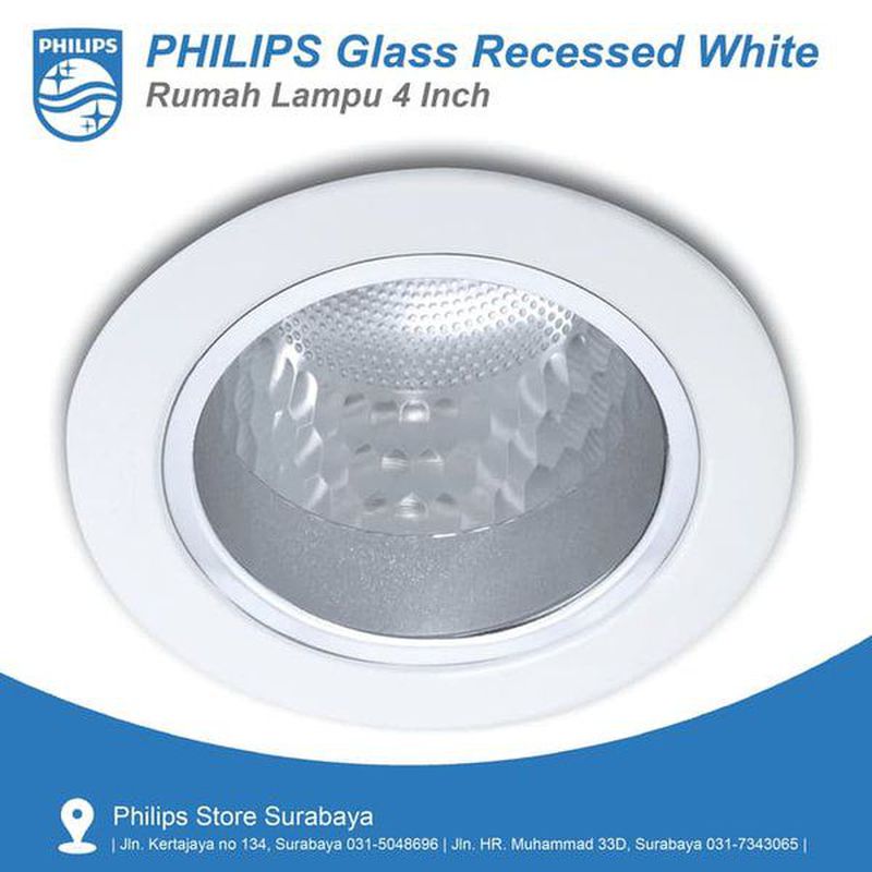 Down Light + Fitting + Lampu LED Philip 12 Watt