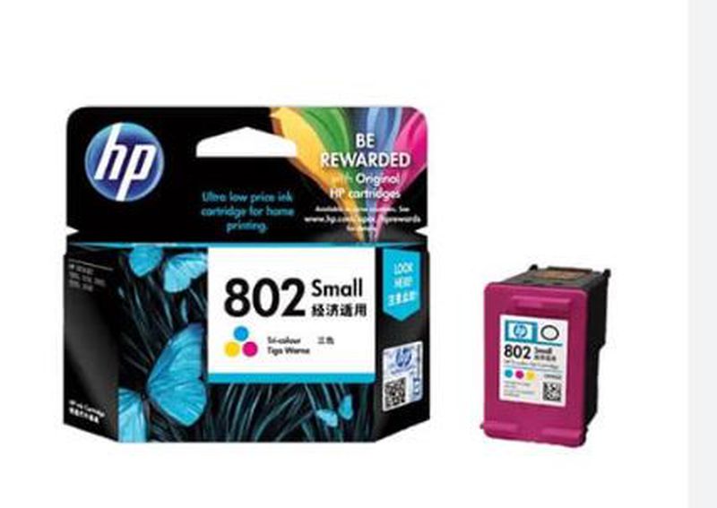 Tinta HP 802 Small Tri Color Original Ink Cartridge