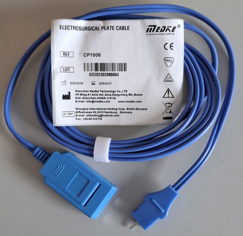 Electrosurgical plate cable