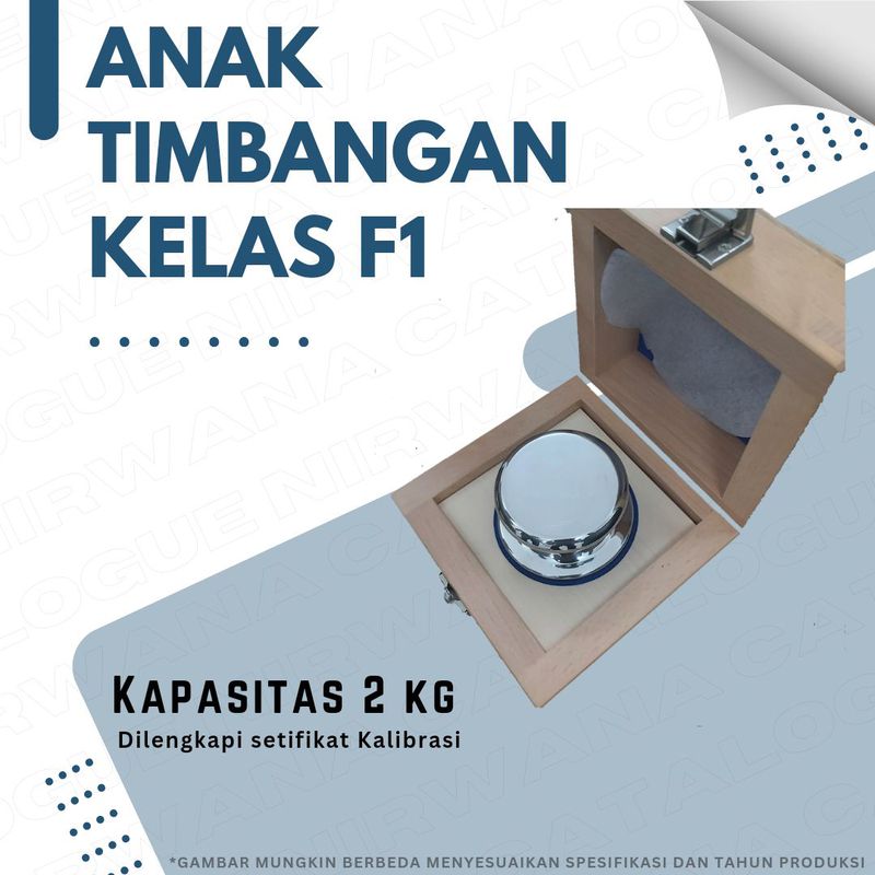 ANAK TIMBANGAN KELAS F1 ( 2 kg ) STAINLESS STEEL
