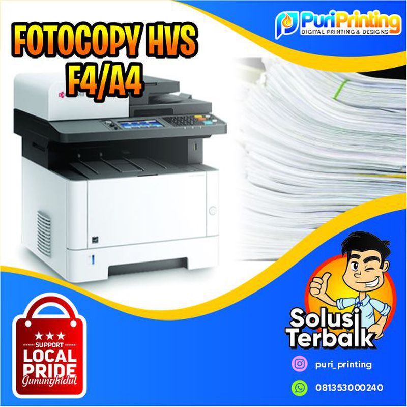 Fotocopy HVS Hitam putih F4/A4