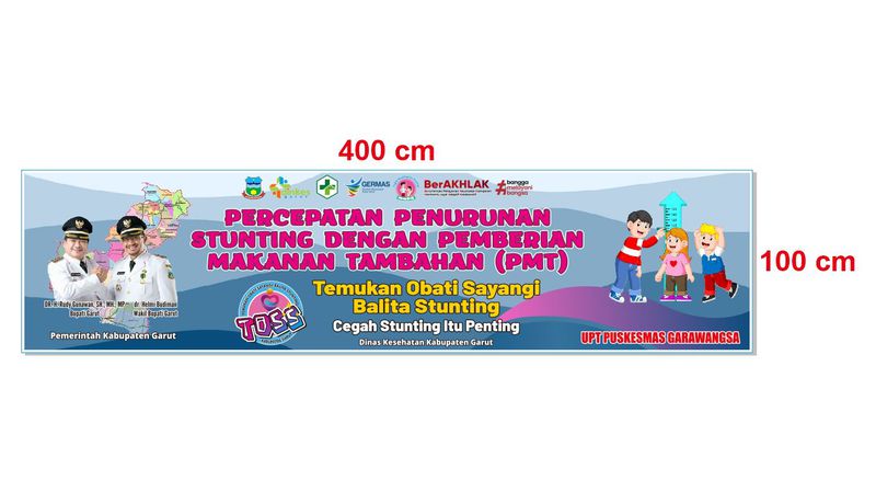 Spanduk Stunting ukuran 4x1m