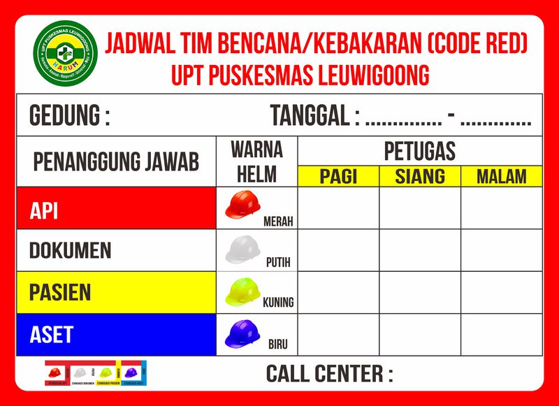Acrylic Wall Frame Jadwal Tim Bencana