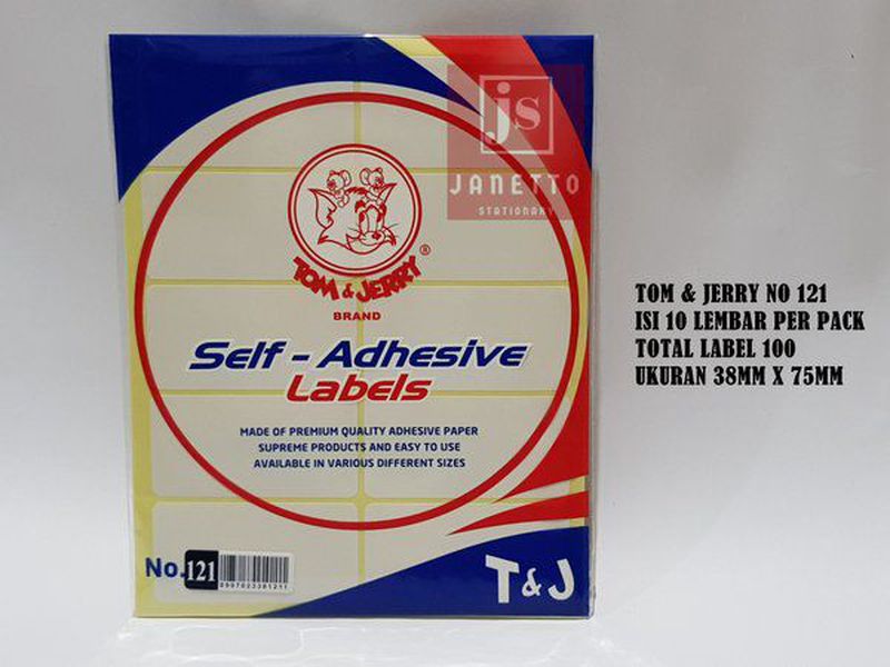 Label Tom & Jerry No 121