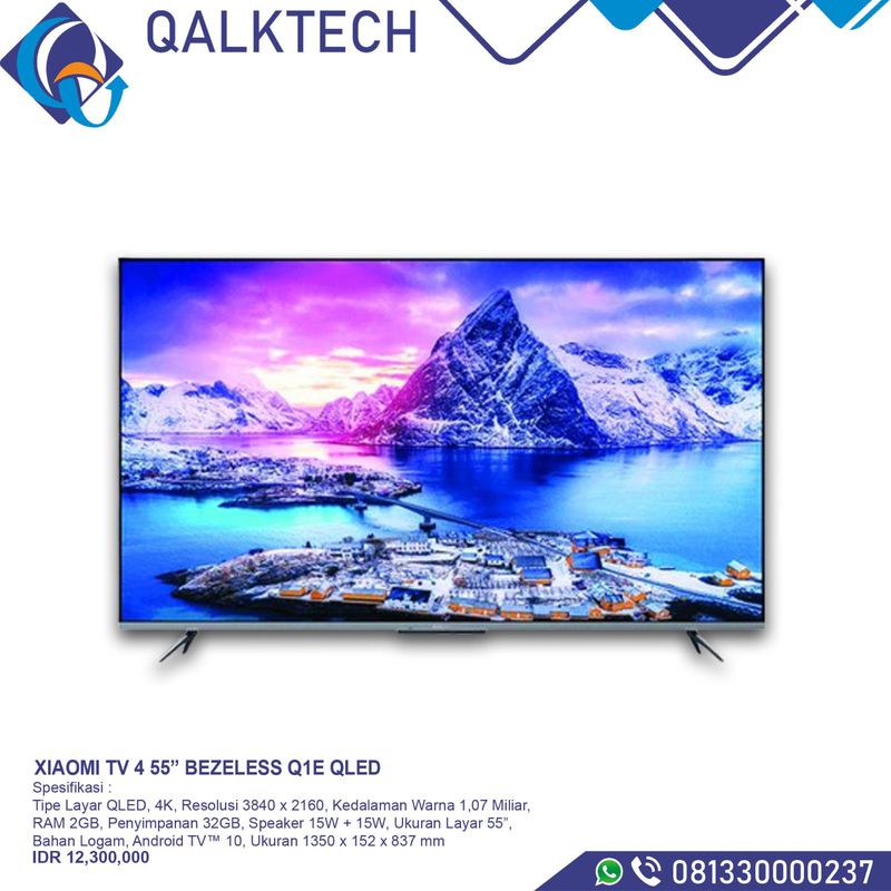 QIAOMI TV 4K 55'' BEZELESS Q1E QLED