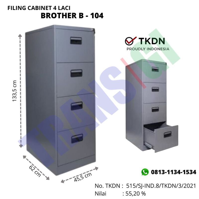 Filing Cabinet 4 Laci B104