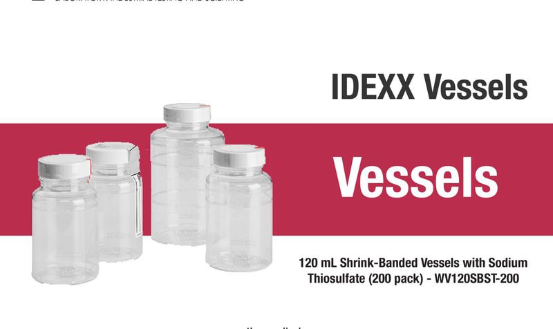 IDEXX STERILE VESSEL Cat No. WV120SBST-200