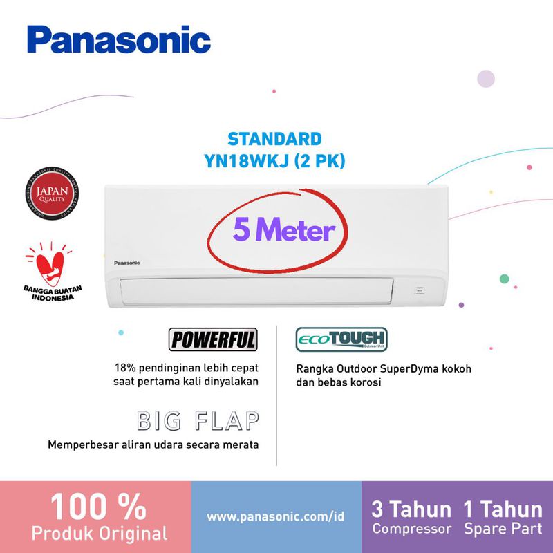 PANASONIC AC STANDARD 2 PK (INSTALASI 5 METER)