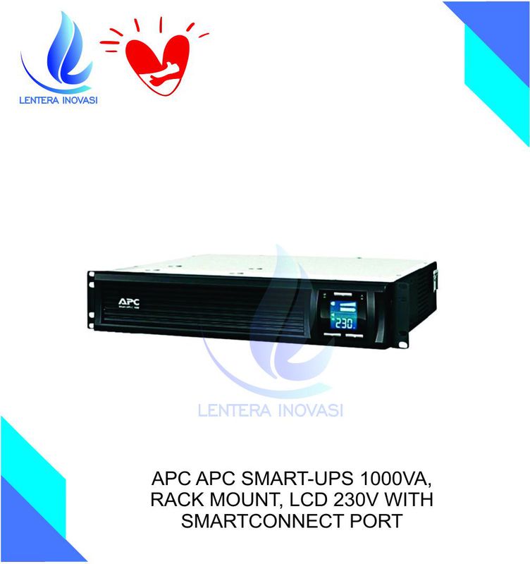APC APC SMART-UPS 1000VA, RACK MOUNT, LCD 230V WITH SMARTCONNECT PORT