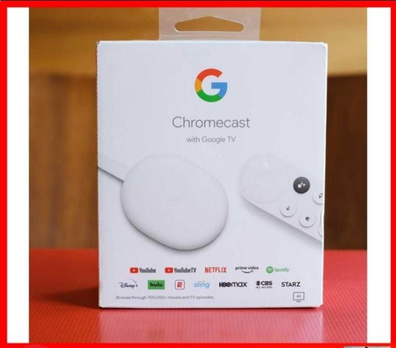 HDMI Stick Dongle Google Chromecast 4 Android Google TV Support 4K - 4K