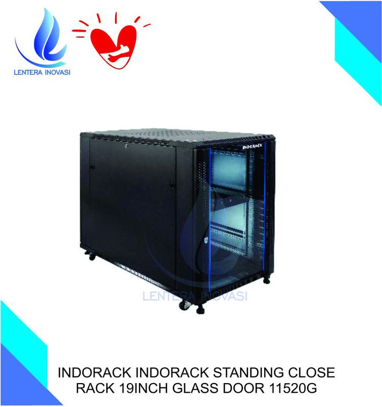 INDORACK INDORACK STANDING CLOSE RACK 19INCH GLASS DOOR 11520G