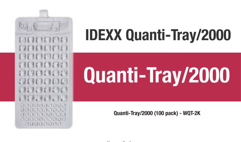 IDEXX QUANTI-TRAY Cat No. WQT-2K 97 Well