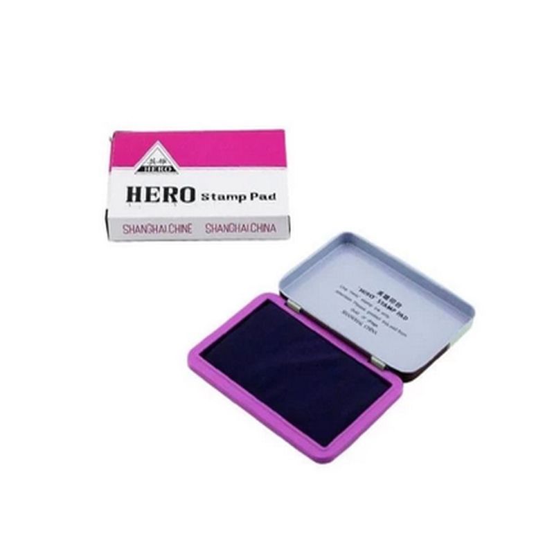 Bantal Stempel Hero kecil violet