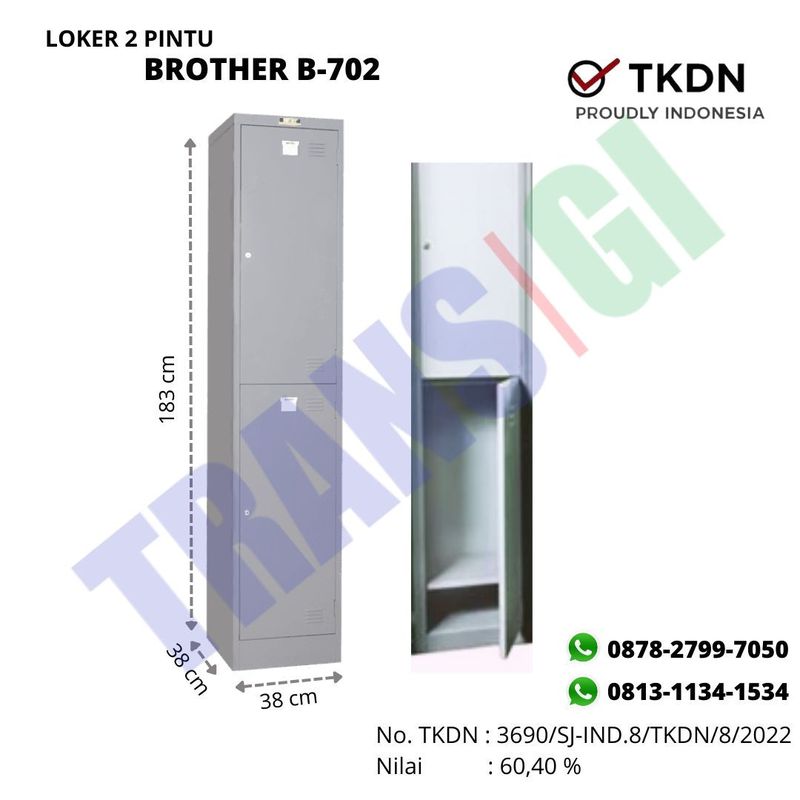 Loker 2 Pintu B-702