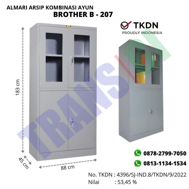 Lemari Arsip Pintu Ayun Kombinasi B-207