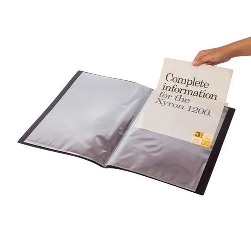 Display Book Clear Holder Bantex Folio Isi 10 Pockets F4 Black 3180-10