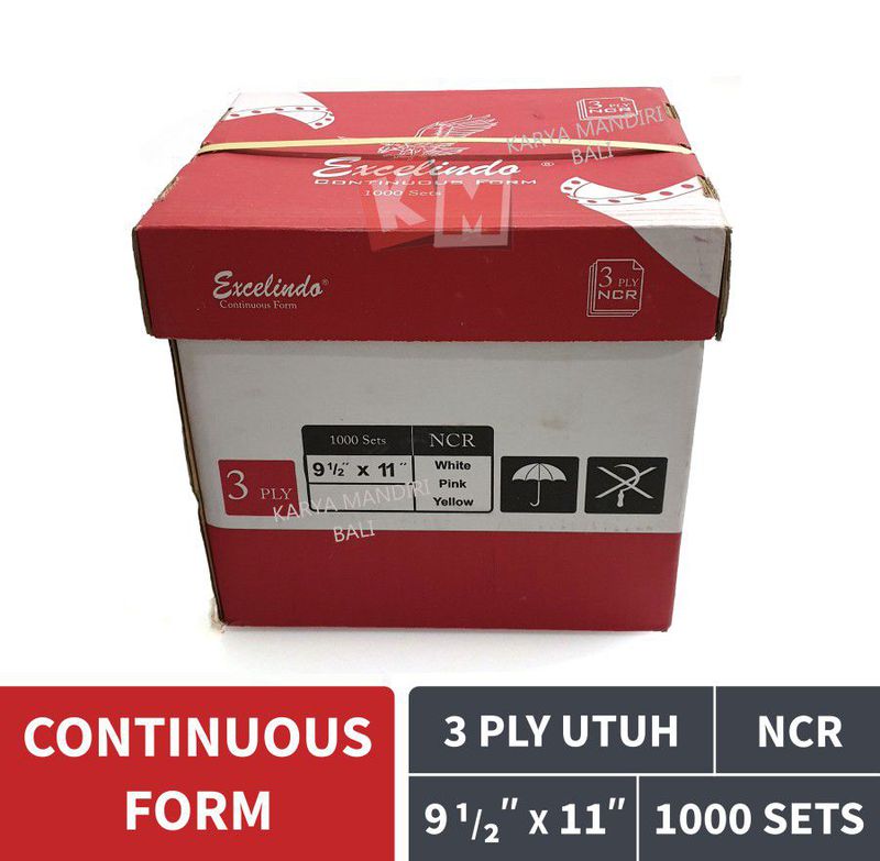 Kertas Continuous Form 3 Ply Full NCR Excelindo 9 1/2 x 11 K3 Utuh