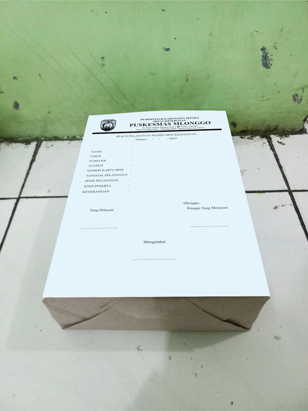 Blangko Bukti Pelayanan BPJS