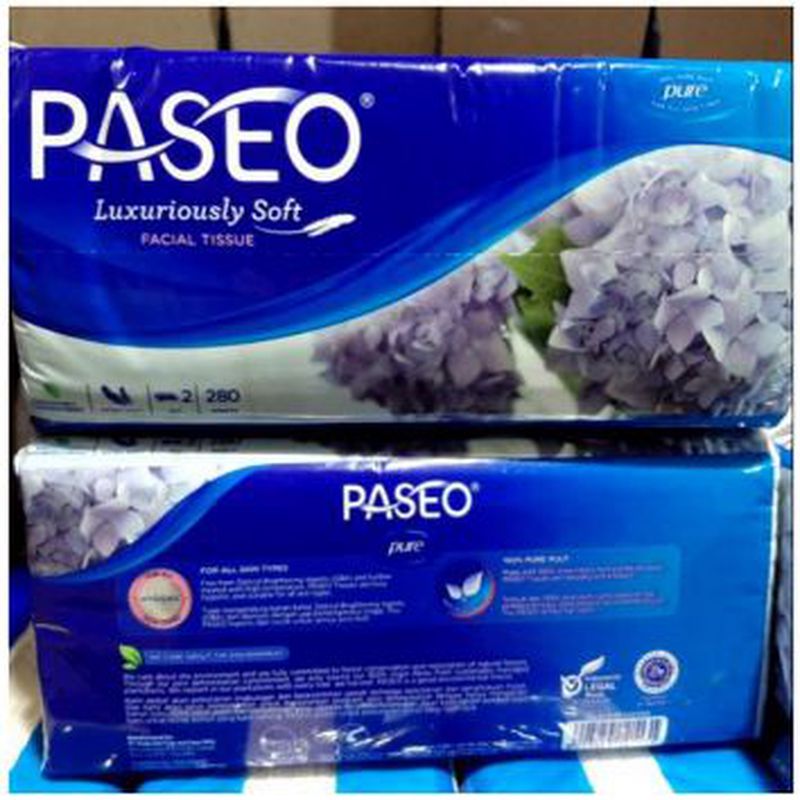 Tissue Paseo Elegant Facial Soft Pack 280 Sheet 2 Ply