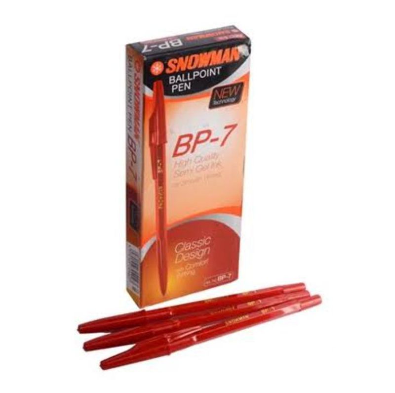 Pulpen Snowman BP 7 Merah