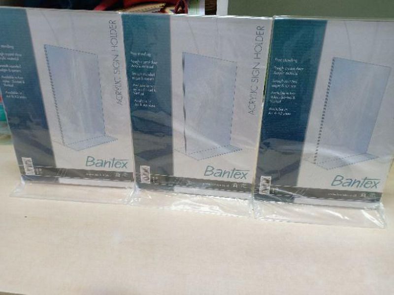 Bantex Stand Up Sign Holder A4 Transparent #8854