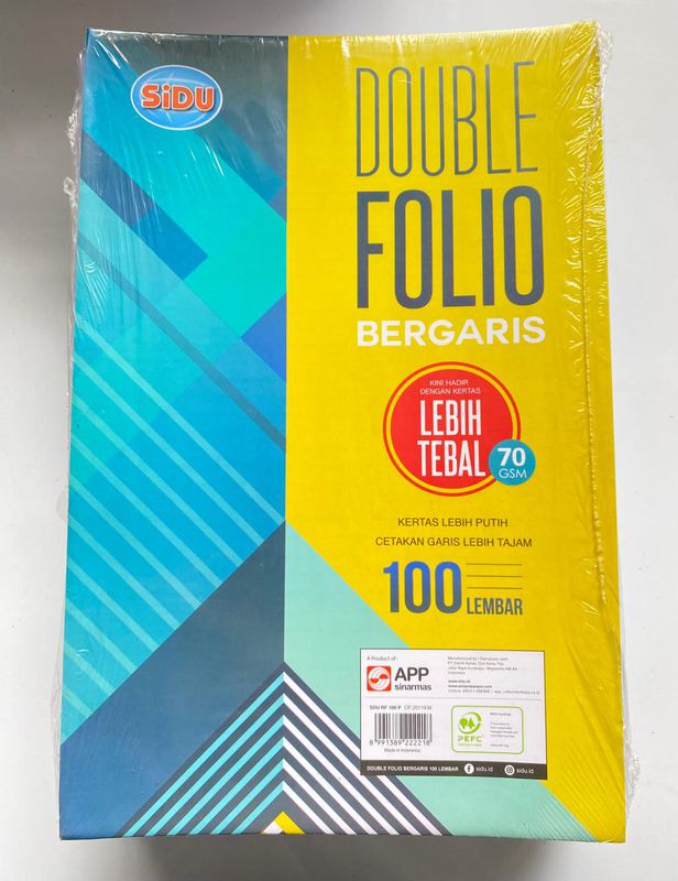 Double Folio Bergaris 100 lembar