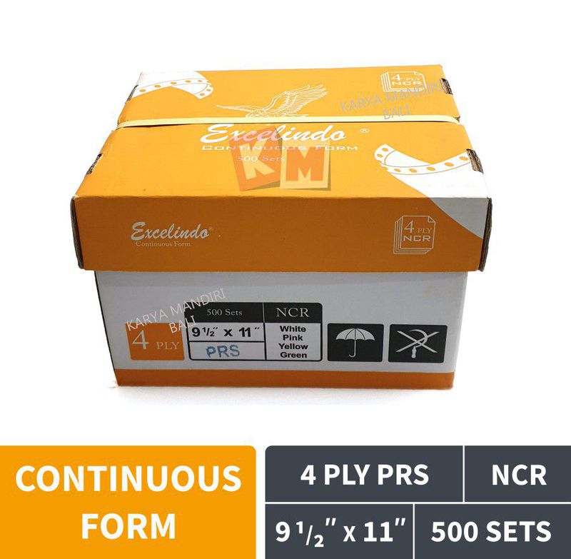 Kertas Continuous Form 4 Ply PRS Bagi 2 NCR Excelindo 9 1/2 x 11 K4
