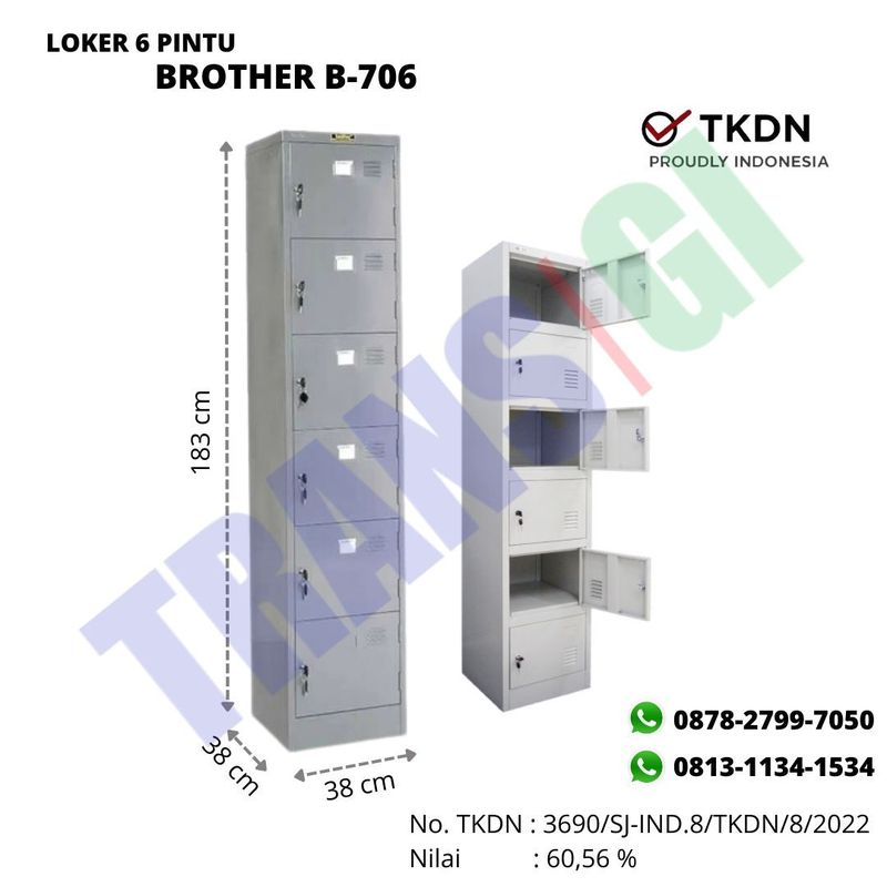Loker 6 Pintu B-706