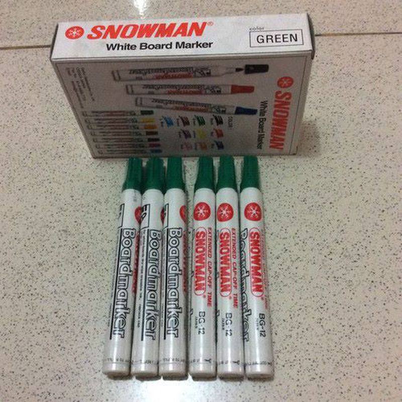 spidol snowman boardmarker hijau