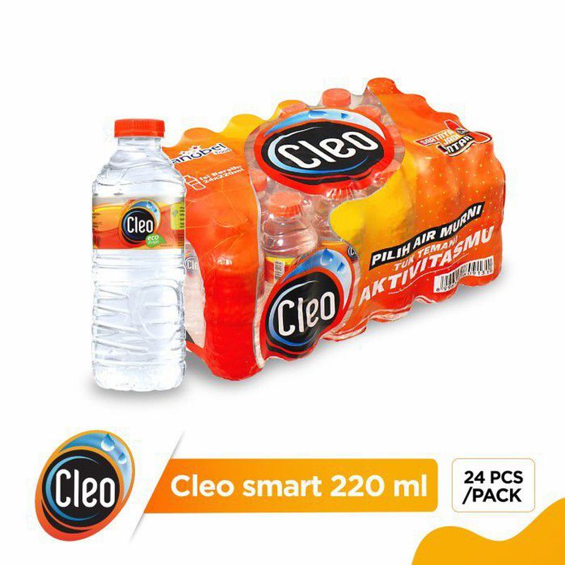 Air minum cleo botol mini smart 220 ml